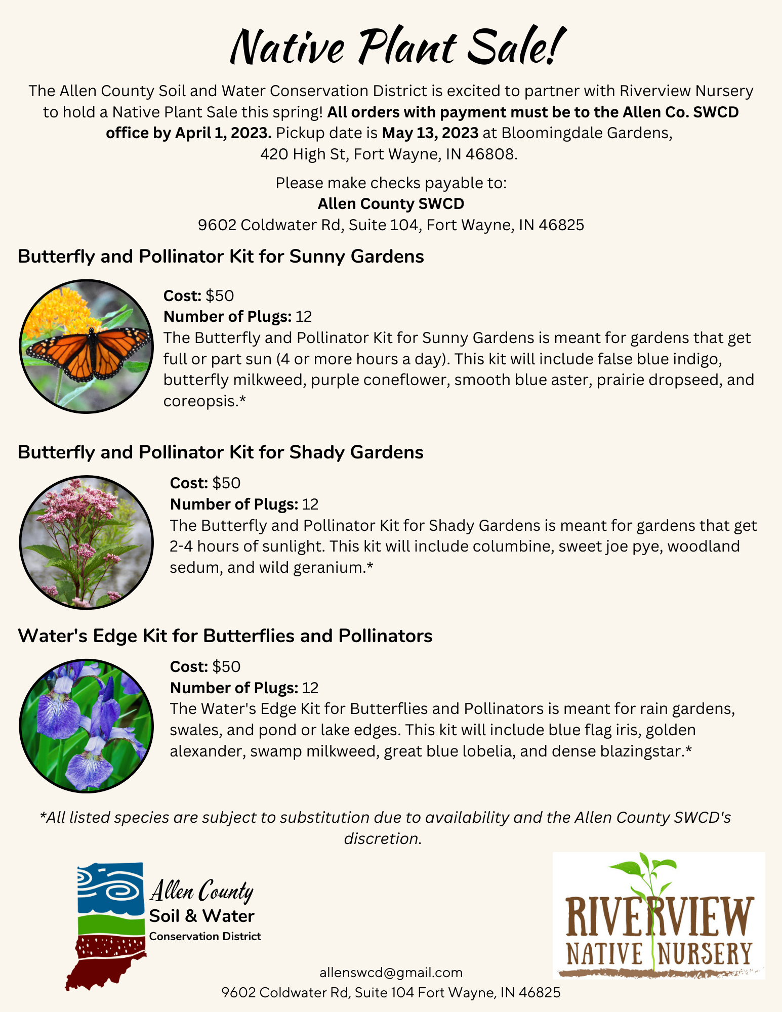 Native Plant Sale – Allen County Soil and Water Conservation District